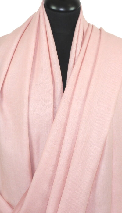 Pashmina rose poudré - Étole cachemire et soie Écharpe rose