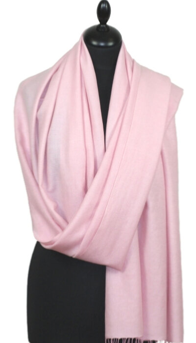 Pashmina rose pâle - Étole cachemire et soie Écharpe rose